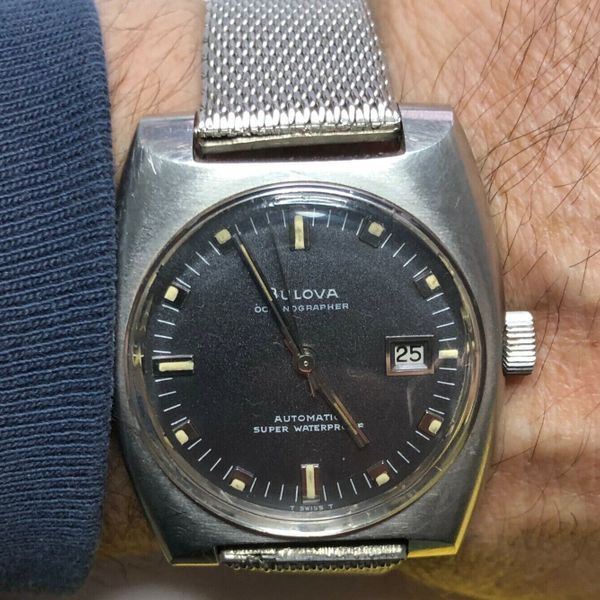 Vintage 1968 Bulova Oceanographer Super Waterproof Divers Watch minty ...