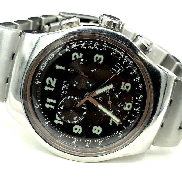 SWATCH IRONY 4 JEWELS TACHYMETER MENS SWISS WATCH AG 2006 PRE-OWNED | WatchCharts Marketplace