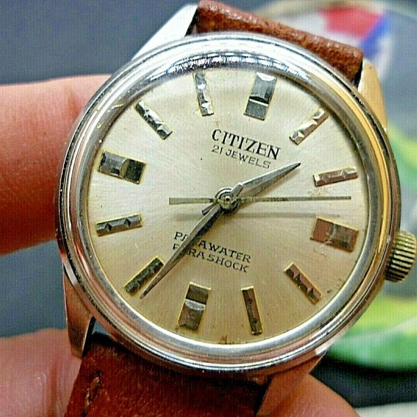 Mens 32mm CITIZEN 21j 63-4034 Parawater cal 0201 Vint 1969 ...