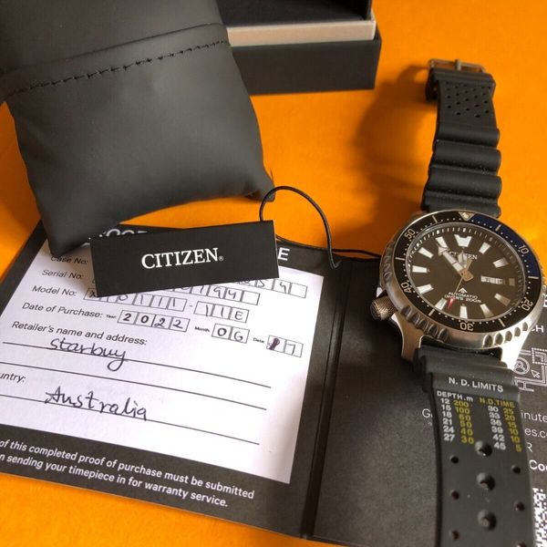Citizen Fugu NY0111-11E Mens Diving Watch Batman bezel | WatchCharts ...