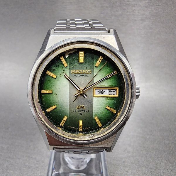 Seiko Lord Matic Watch Men 36mm Green Dial Steel Daydate Automatic ...