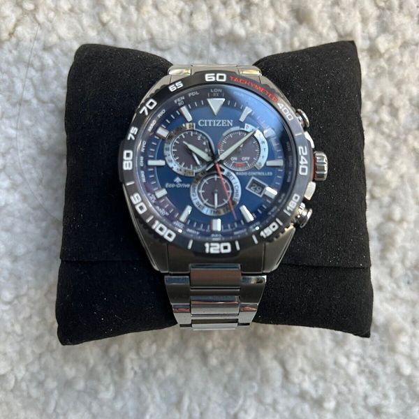 Citizen Promaster Land Eco-Drive Chronograph Men's Blue Dial Watch ...