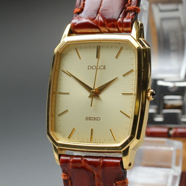 1992 [Near MINT] SEIKO Dolce 8N41-5160 SGP30 Gold Quartz Men's Watch From JAPAN | WatchCharts ...