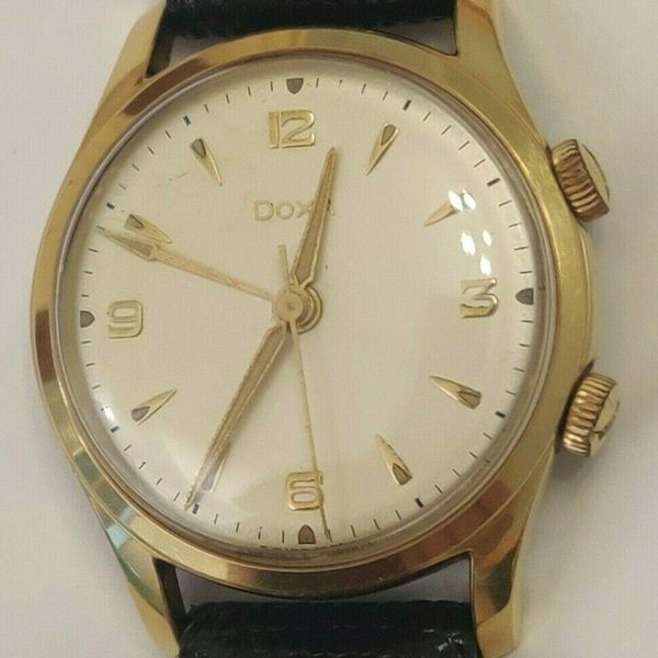 Rare DOXA manual wind Wrist Alarm Gold Filled Men's Watch works and ...