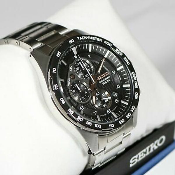 Seiko Stainless Steel Motorsport Men's Chronograph Watch SSB323P1 ...