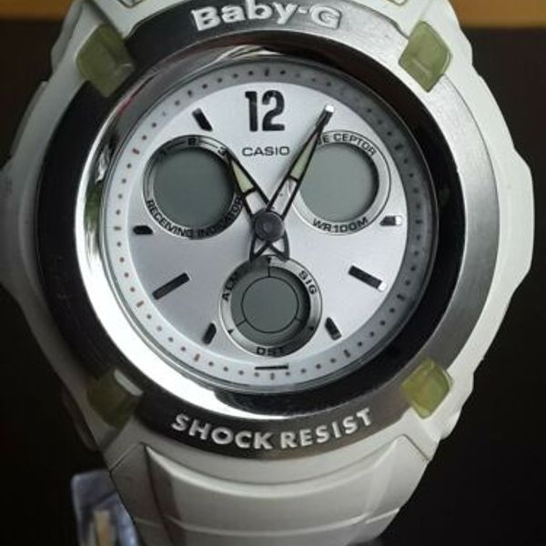 CASIO BABY G SHOCK WAVE CEPTOR CHRONOGRAPH DIGITAL ANALOG WATCH BG ...