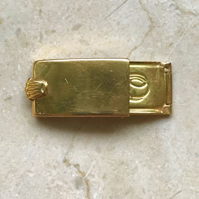 FS : 18K gold folding deployante Rolex "Big Logo" clasp buckle ...
