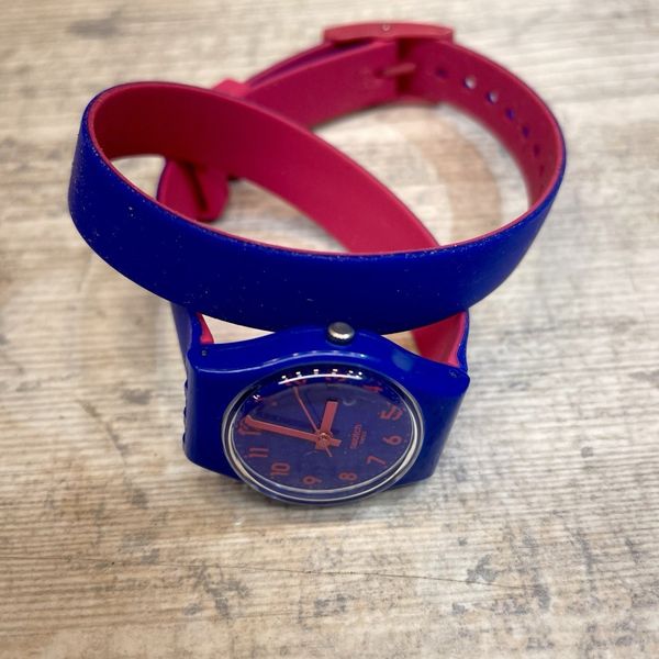 Swatch Watch Pink Extra Long Double Wrap Strap | WatchCharts Marketplace