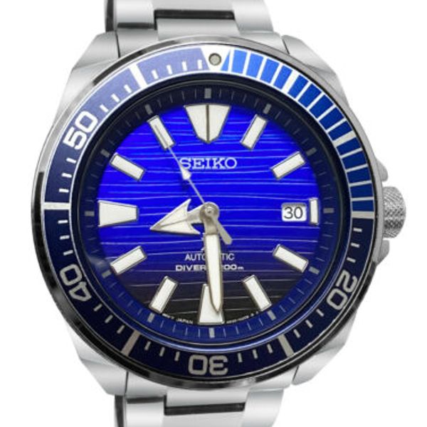 Seiko Prospex Automatic SRPC93 Blue Date Dial Silver Steel Bracelet ...