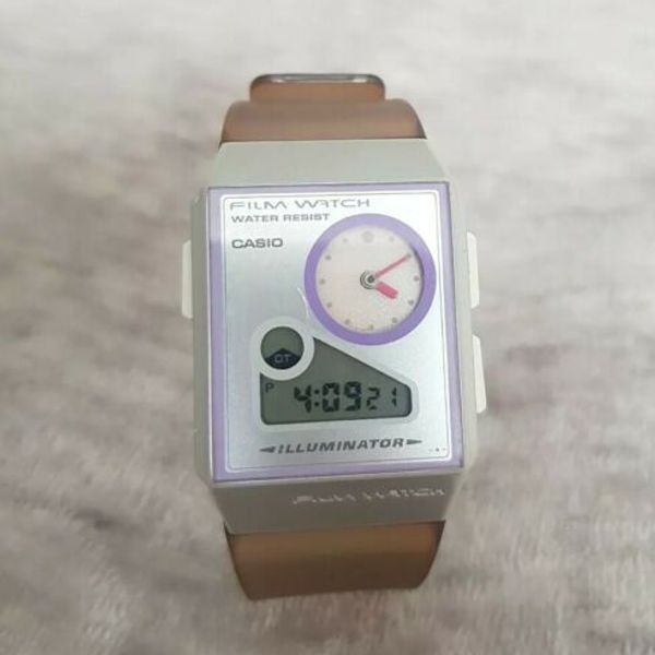 Casio Film Watch 2322 FS-04 Vintage Retro 1990's Purple Analogue Digital Watch | WatchCharts ...