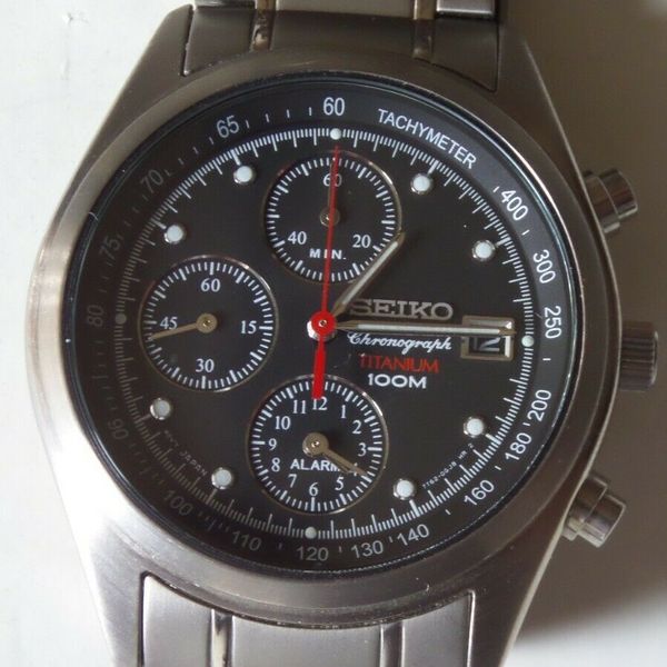 Seiko 7T62-0GJ8 Men's Ultralight Aircraft Titanium Chronograph 100M | WatchCharts Marketplace