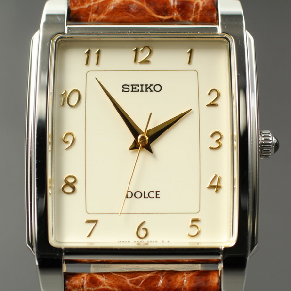 [N MINT] SEIKO Dolce 5E31-5000 Quartz Gold Tank Shaped Vintage Men's Watch JAPAN | WatchCharts ...