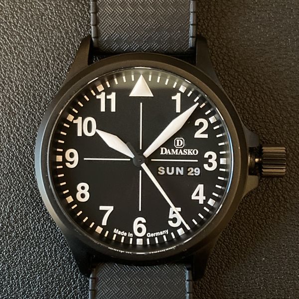 Damasko DA36 Black Pilot Watch | WatchCharts Marketplace