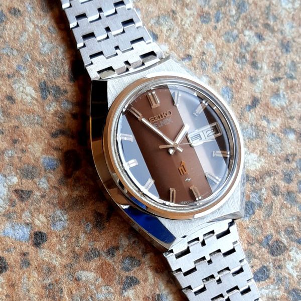 Vintage Seiko Elnix 0703 7080 JDM August 1975 Faceted Crystal JDM Kanji ...