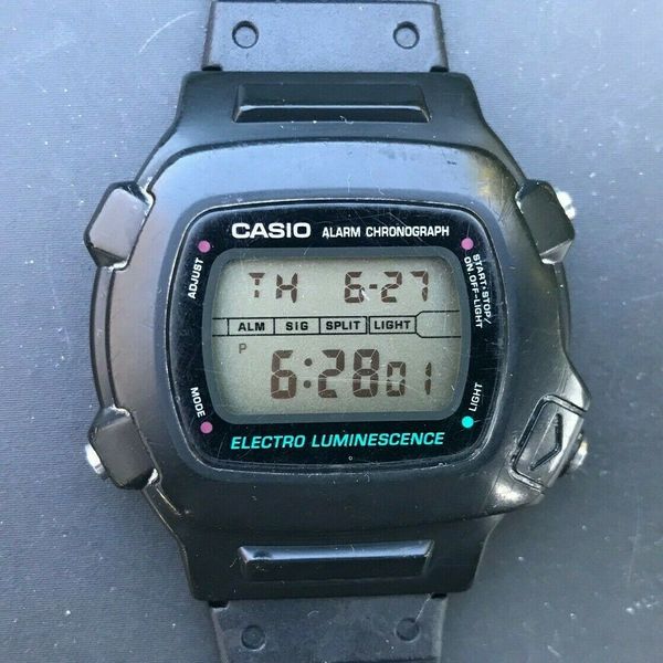 CASIO W-740-1V (1219) Japan M 100M Sports Watch Alarm Stopwatch 43mm ...