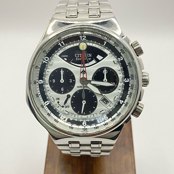 CITIZEN AV0031-59A Calibre 2100 Eco-Drive Panda Chronograph ...