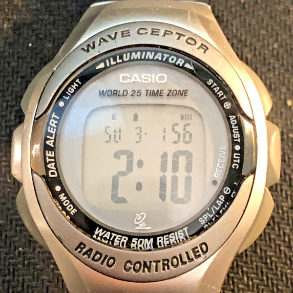 Mens CASIO WAVE CEPTOR Radio Controlled WV-50H wrist watch 24 Time ...