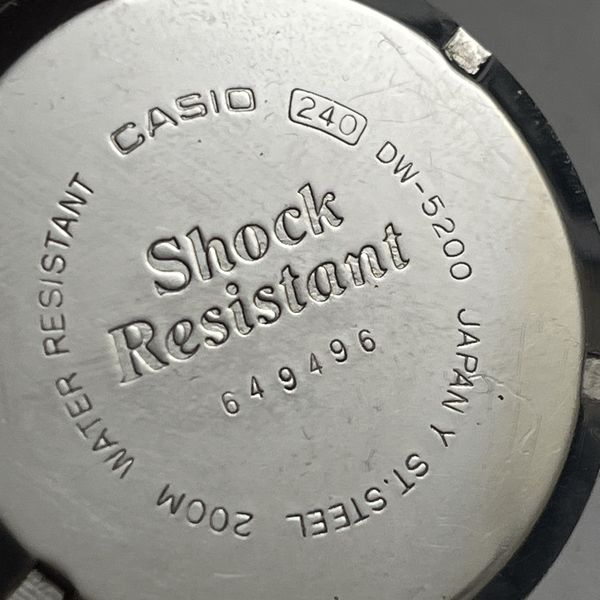 Vintage Casio G-SHOCK DW-5200 Japan (240) 100% Functional With New ...