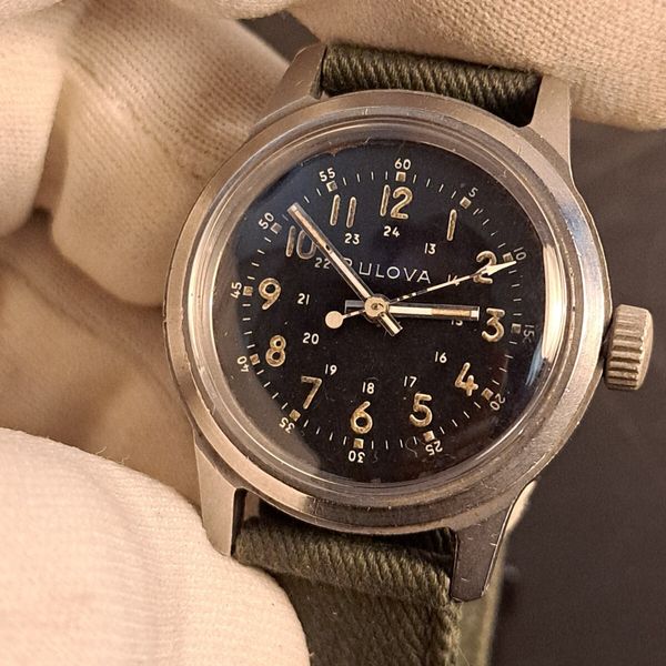 Vintage Bulova Military Issue Hacking Wrist Watch Just serviced ...