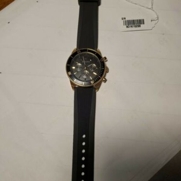 Bulova Chronograph Men's Watch Gold Stainless 42 mm Black Silicone ...