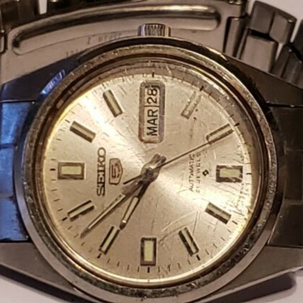 Vintage Seiko 5 Automatic 6319-800L 21 Jewel Mens Watch Works Great ...