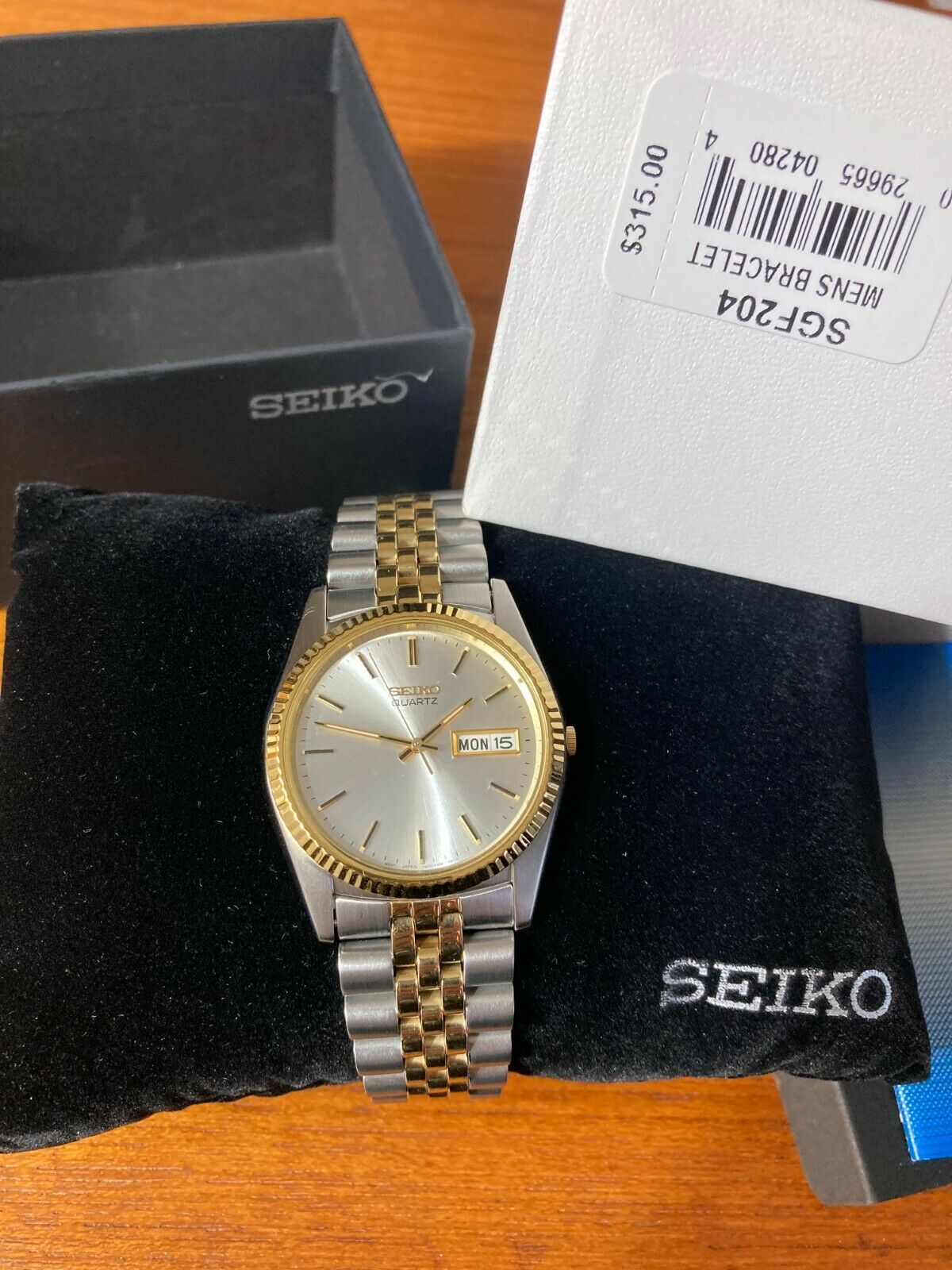 SEIKO Quartz SGF204 2-Tone (Gold-Steel) New, Original Box, Warranty Card Etc. | WatchCharts