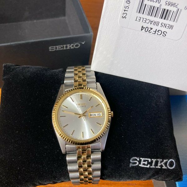 SEIKO Quartz SGF204 2-Tone (Gold-Steel) New, Original Box, Warranty Card Etc. | WatchCharts