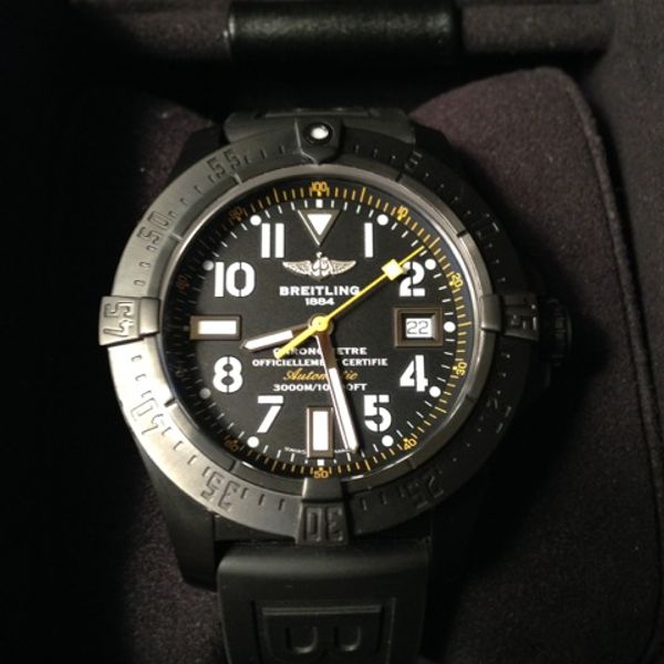Breitling Black Steel Avenger Seawolf Code Yellow (1 of 1000 piece ...
