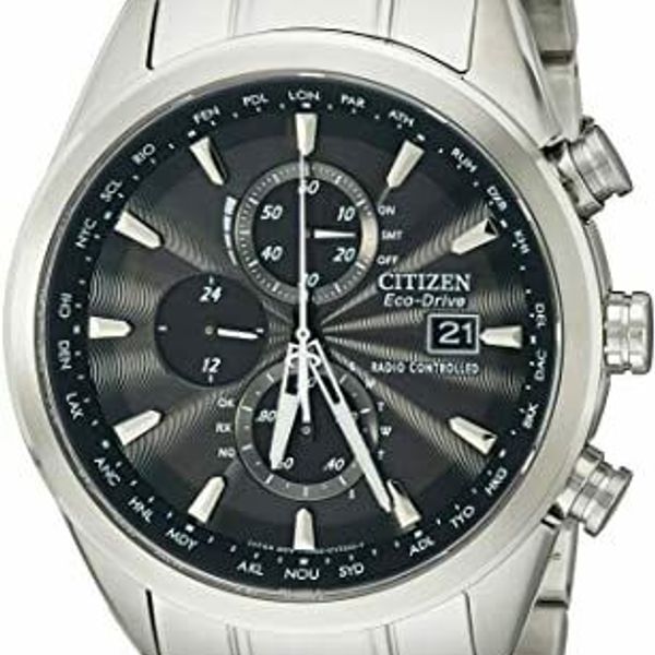 NEW Men's Citizen Eco-Drive World Chronograph Radio Controlled AT8010 ...