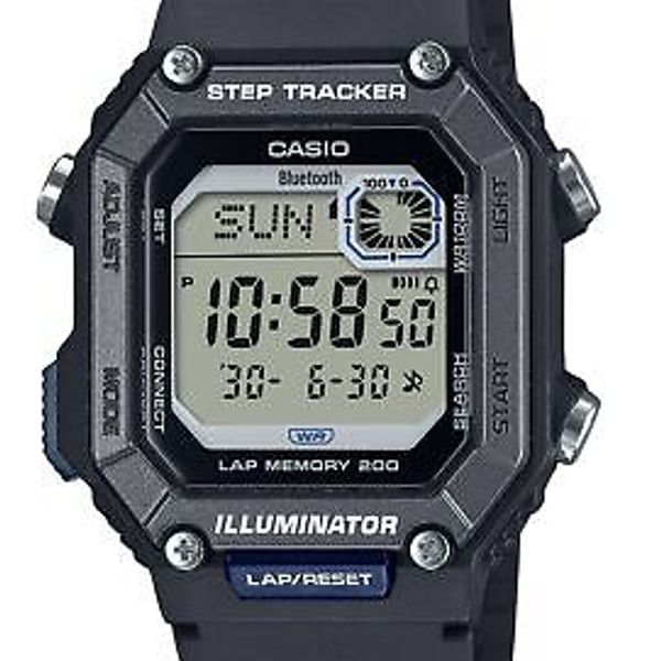 Casio Standard Digital Step Tracker Sports Quartz 100M Men's Watch WS ...