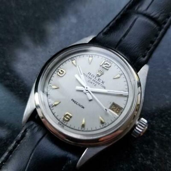 Mens Rolex Oyster Perpetual Date ref.6066 30mm Manual-Wind c.1950s ...