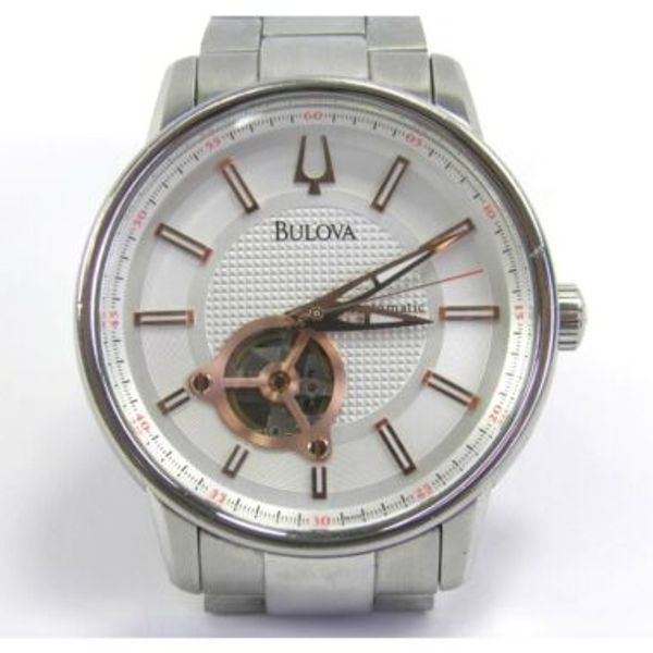 Mens Bulova Automatic 21 Jewels C877751 stainless steel wrist watch ...