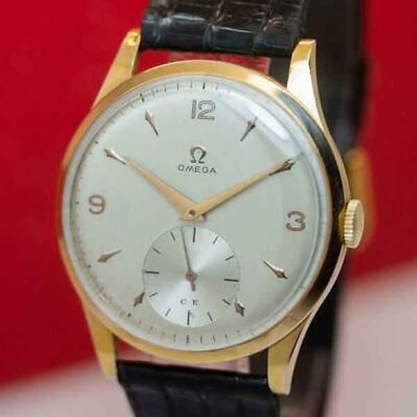 1947's OMEGA JUMBO 38mm CAL. 265 18K SOLID GOLD MANUAL WIND MEN'S WATCH ...