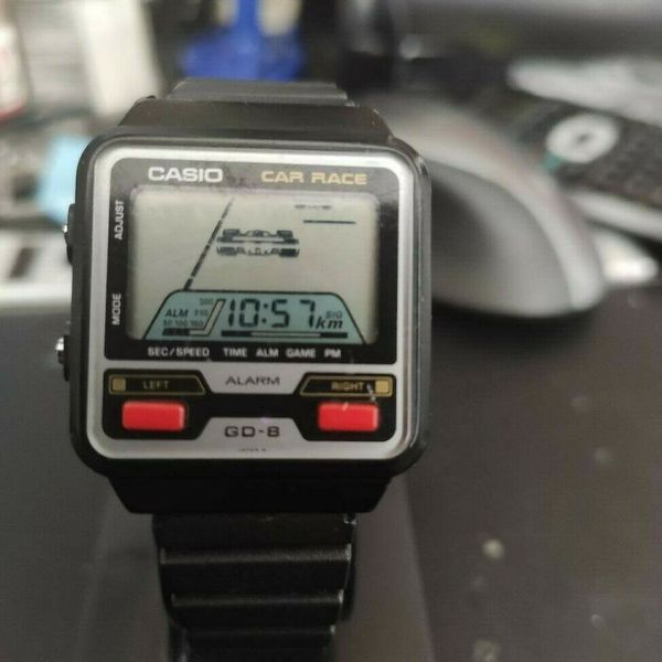 Casio Game Watch CAR RACE GD-8 Complete your collection Now!! Vintage ...