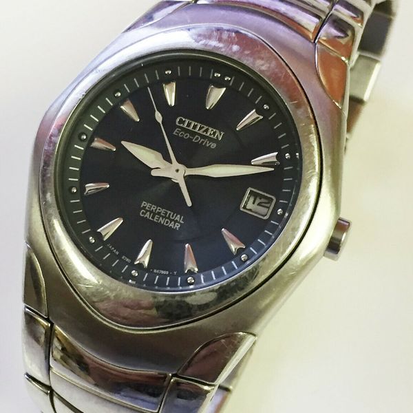 Citizen Eco Drive Perpetual Calendar E760-H27066 Stainless Steel Men's ...