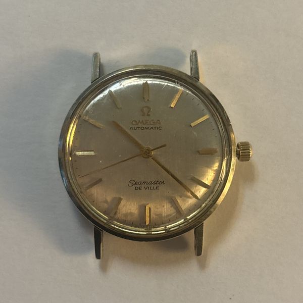 Vtg Omega Automatic Seamaster Cal. 550 14k Gold Watch Running ...