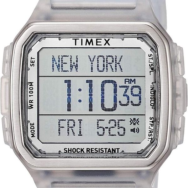 [Timex] Command Urban Clear Dial Resin Acrylic Quartz Digital Digital ...