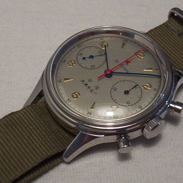 SEAGULL 1963 REISSUE CHINESE AIRFORCE MECHANICAL CHRONOGRAPH, SOLID ...