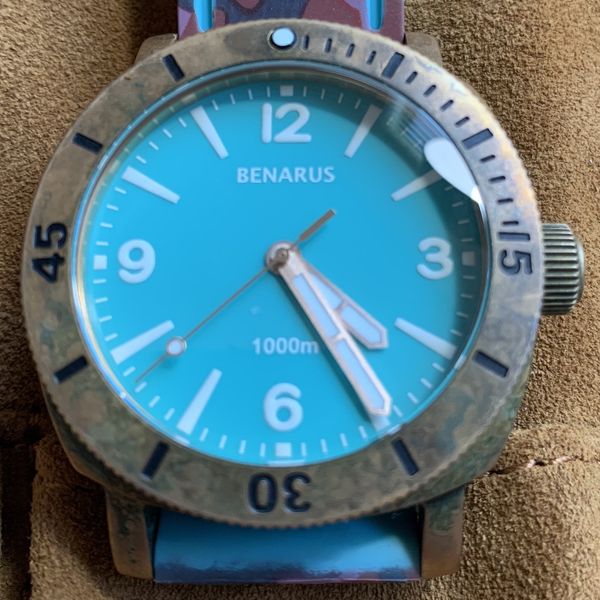 Benarus Bronze 42mm 1000m turquoise dial #4 | WatchCharts Marketplace
