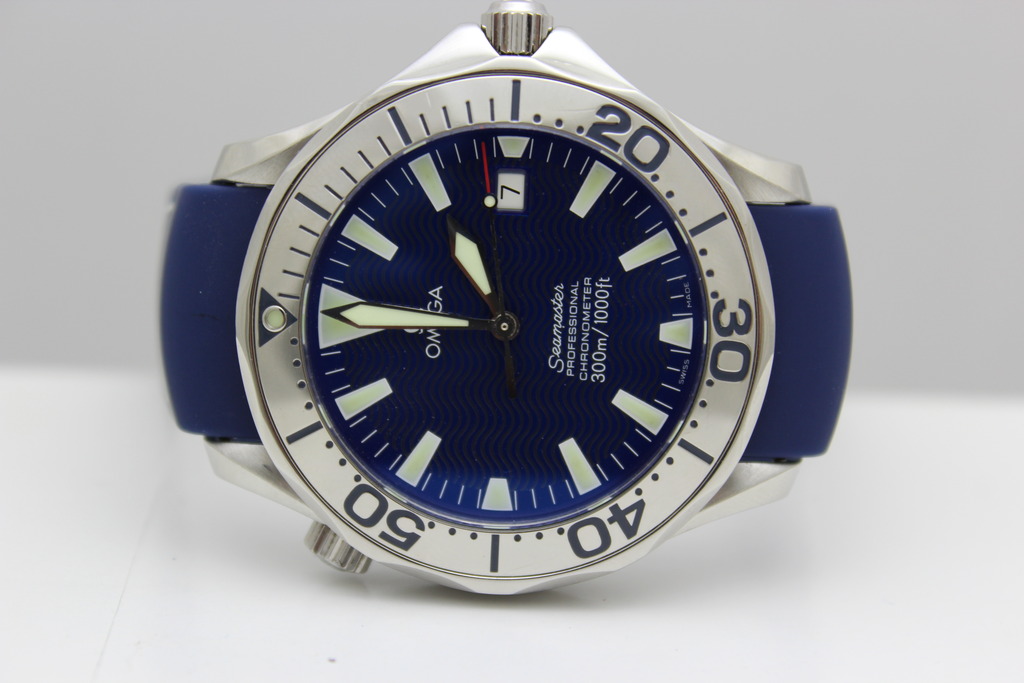 SOLD Omega Seamaster Pro 300M SMP Electric Blue Sword Hands 41mm Full ...