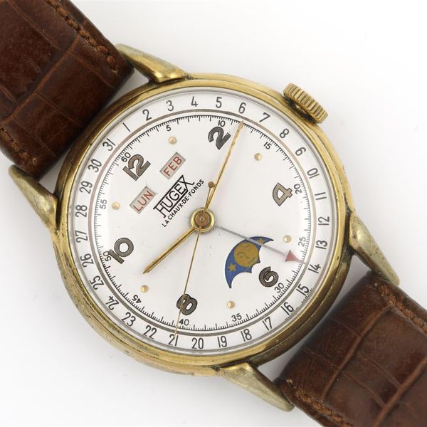 [WTS] Hugex triple calendar & moonphase. Cal. Venus 206. Hand-winding ...