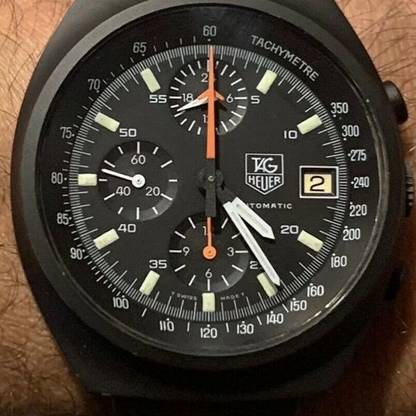 TAG Heuer 510.501 Lemania 5100 Black PVD vintage men's watch ...