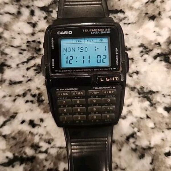 Vintage CASIO 1253 DBC-30 Telememo 30 Date Bank Illuminator Men's Watch ...
