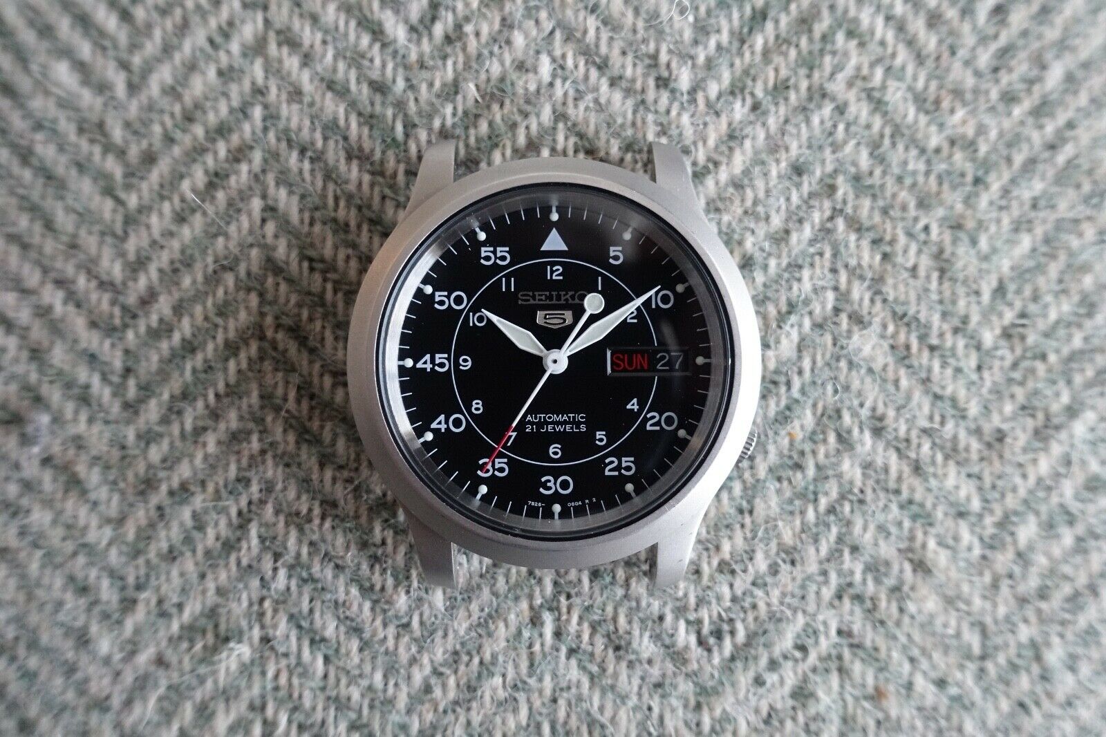 Fantastic SEIKO SNK809 5 Black Dial Military Automatic Analogue Men's ...