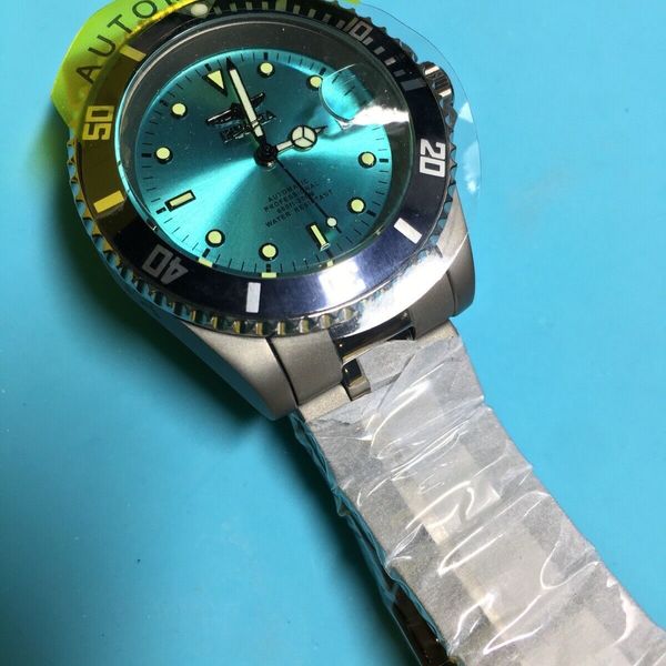 INVICTA TITANIUM PRO DIVER SEIKO NH35A AUTOMATIC 200M 40MM TURQUOISE ...