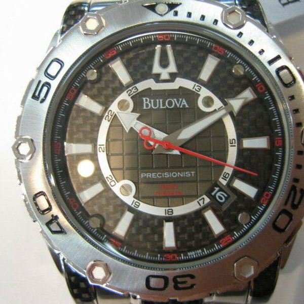 BULOVA JAPAN PRECISIONIST MEN'S WATCH QUARTZ STAINLESS S ORIGINAL JAPAN ...
