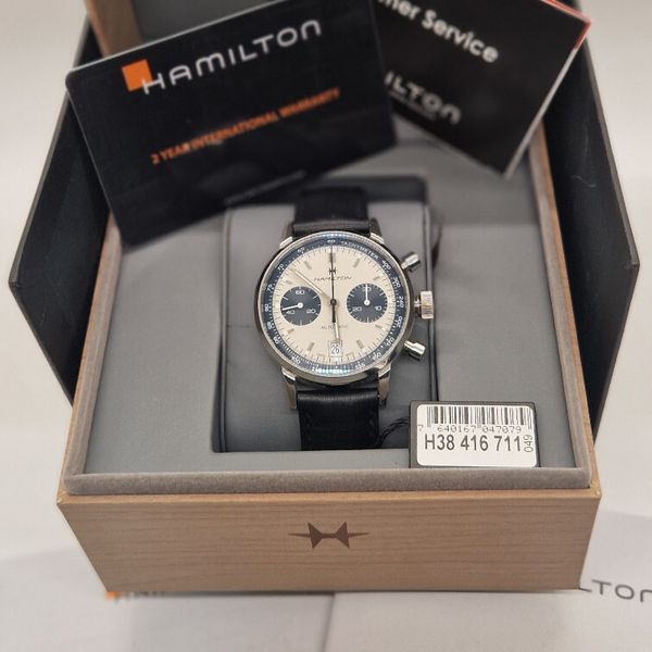 Hamilton Intra-Matic Automatic Chronograph Panda Dial Men's Watch ...