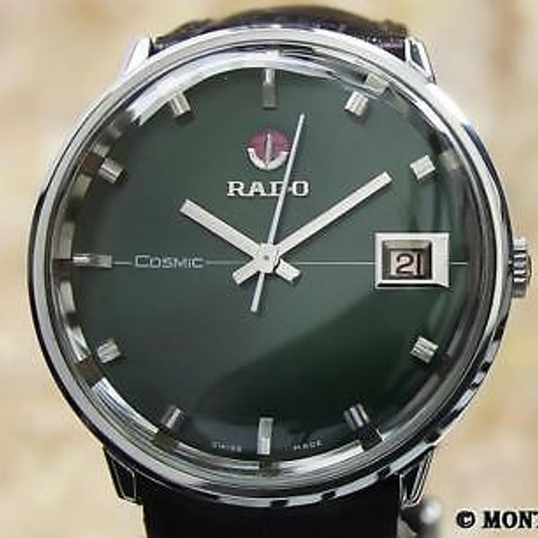 Rado Cosmic Swiss 1960 Automatic Men 35mm Vintage Stainless Steel Watch ...