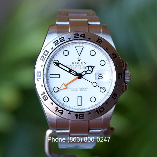FS Rolex Explorer II GMT Orange Hand White Dial 42mm | WatchCharts ...