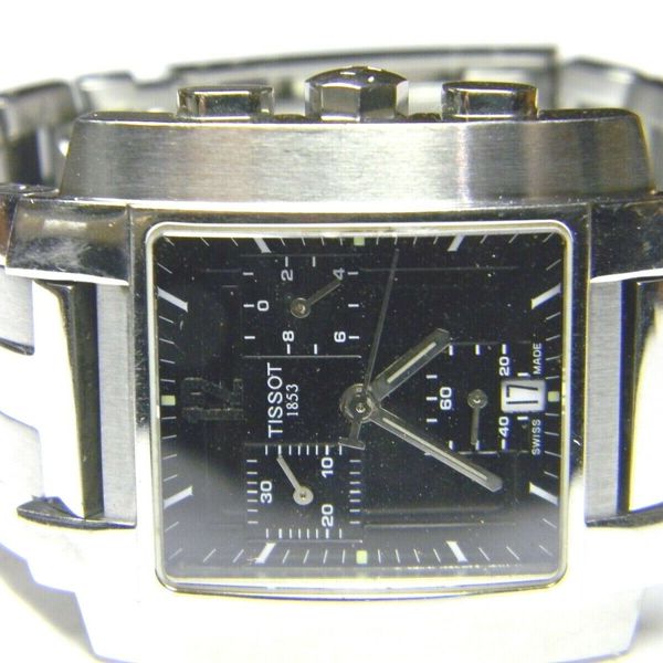 mens Tissot Chronograph Calendar Date Rectangle Tank watch L875/975 ...